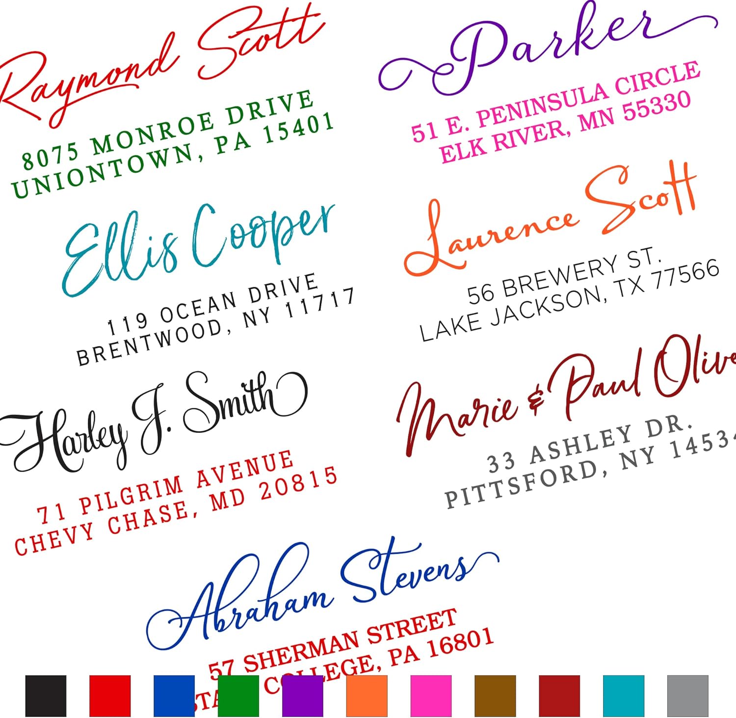 Amazon.com : Customized Return Address Stamp, Two Color Stamp - Over 10 ...