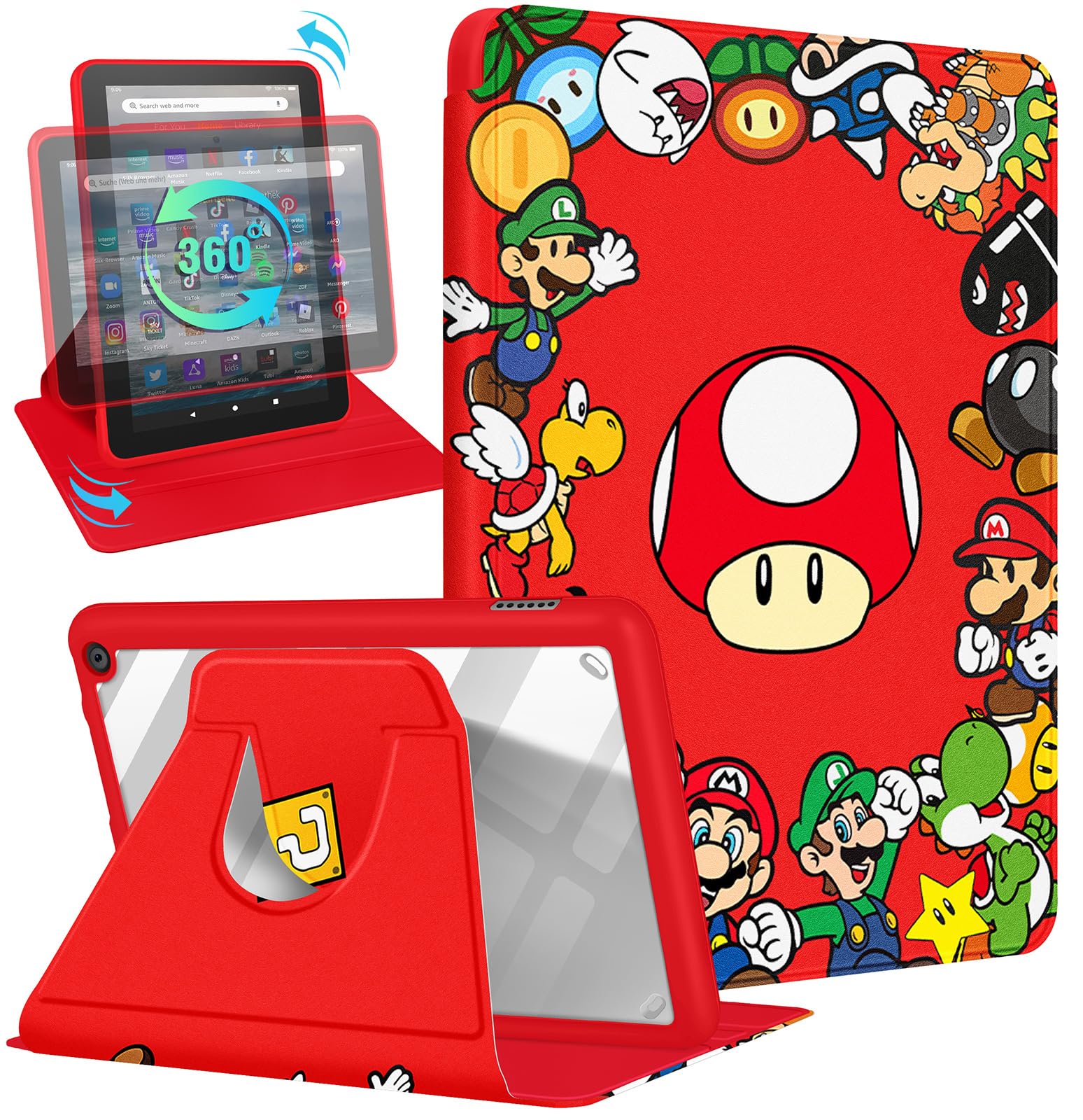 Amazon.com: Petonist for Amazon Fire 7 Tablet Case for Women - Girly ...