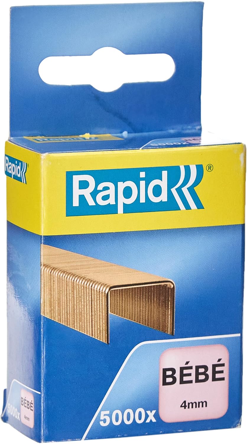 Rapid Bebe Staples, Length 4 mm, Staples Up to 15 Sheets, Strong Copper ...