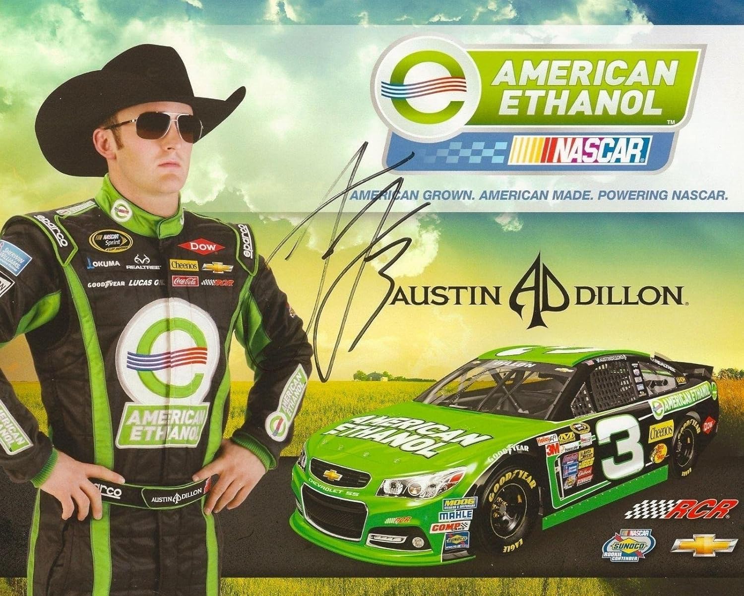 AUSTIN DILLON signed NASCAR DRIVER CARD with COA - Autographed NASCAR ...