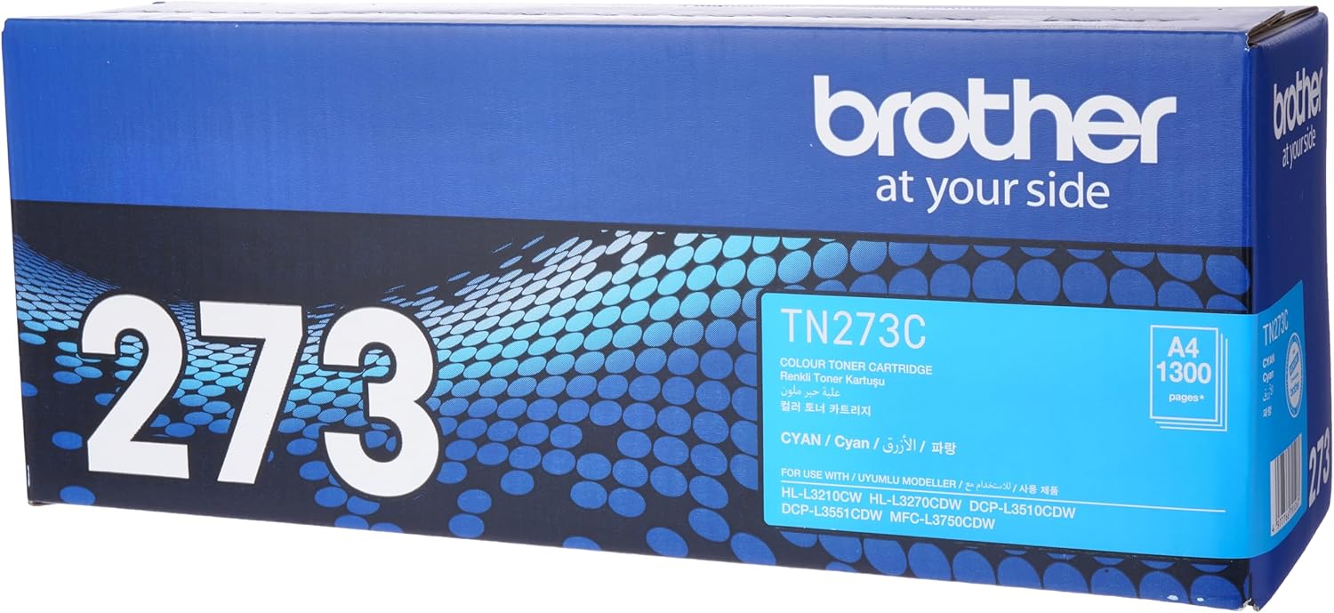 Brother TN-273C Genuine Color Toner Cartridge, Cyan, Page Yield up to ...
