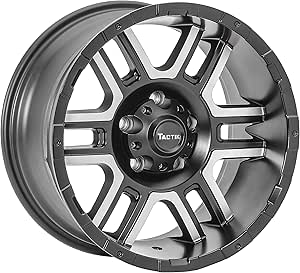 Amazon.com: TACTIK 17 Inch Wheel, Matte Black with Machined Face - 5x5 ...