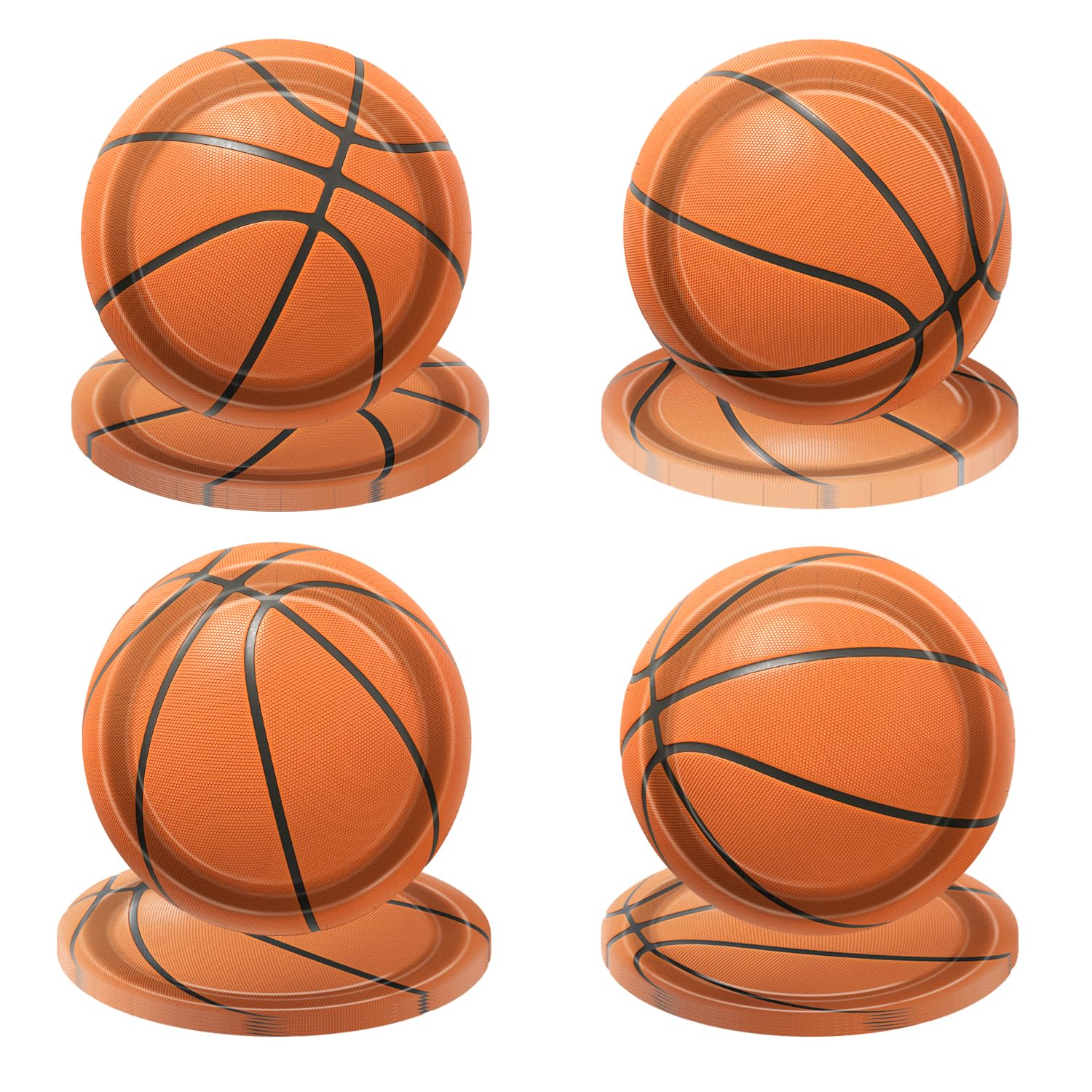 Amazon.com: PTECDROTS 40Pcs Basketball Plates - Including 9" Basketball ...