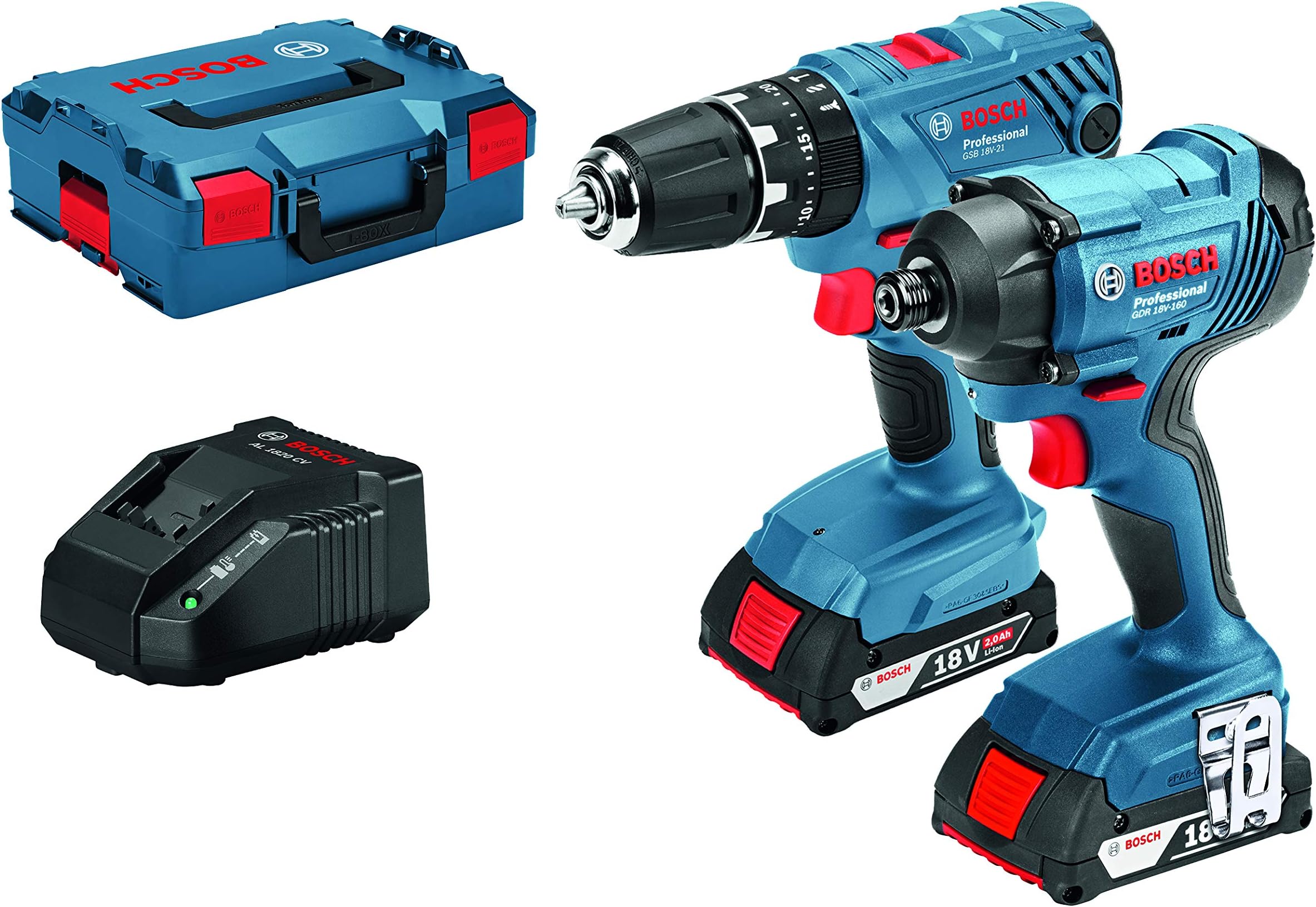 Bosch Professional 18V System Cordless Combo-Kit GSB 18V-21 Combi Drill ...
