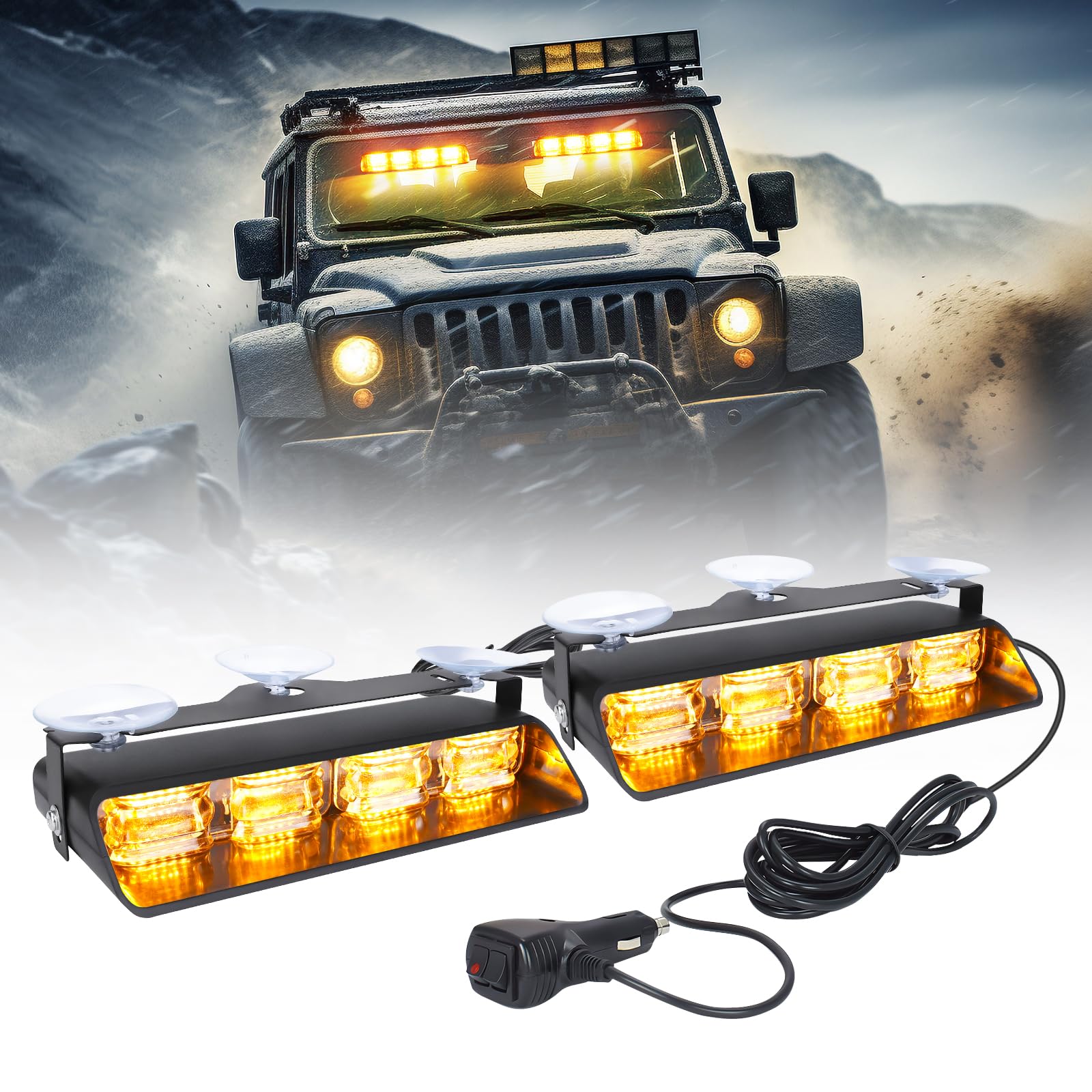 OPP ULITE Emergency Flashing Dash Strobe Lights 2 in 1, 24pcs Led, 26 ...
