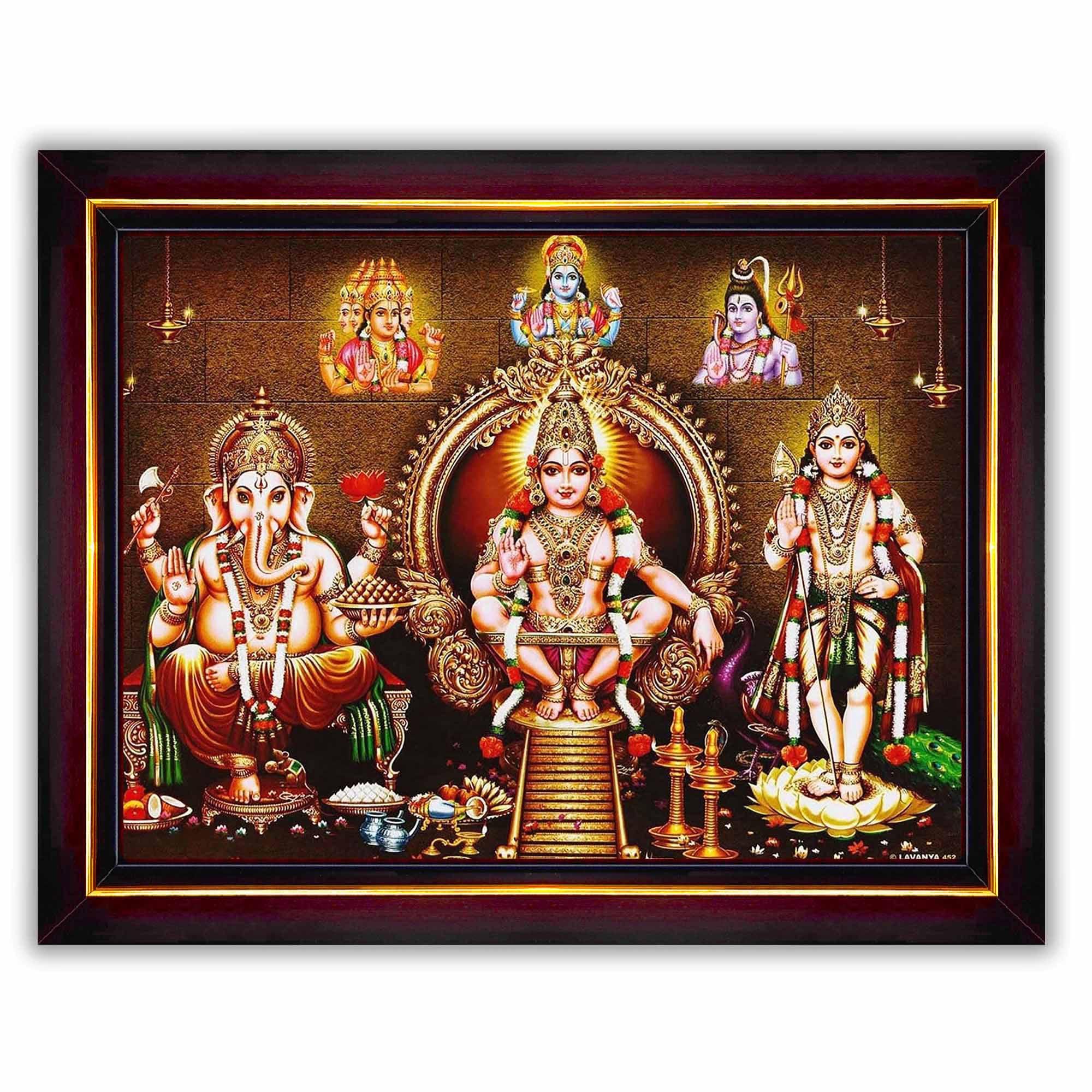 Buy Pavan Photo Laminations Lord Ganesh Ayyappa Murugan Ayyappan ...