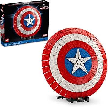 Amazon.com: LEGO Marvel Captain America’s Shield Collectible Building ...