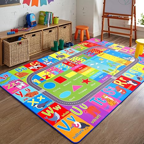 Amazon.com: HOMORE Kids Educational Rug, 5x7 Kids Collection Area Rug ...