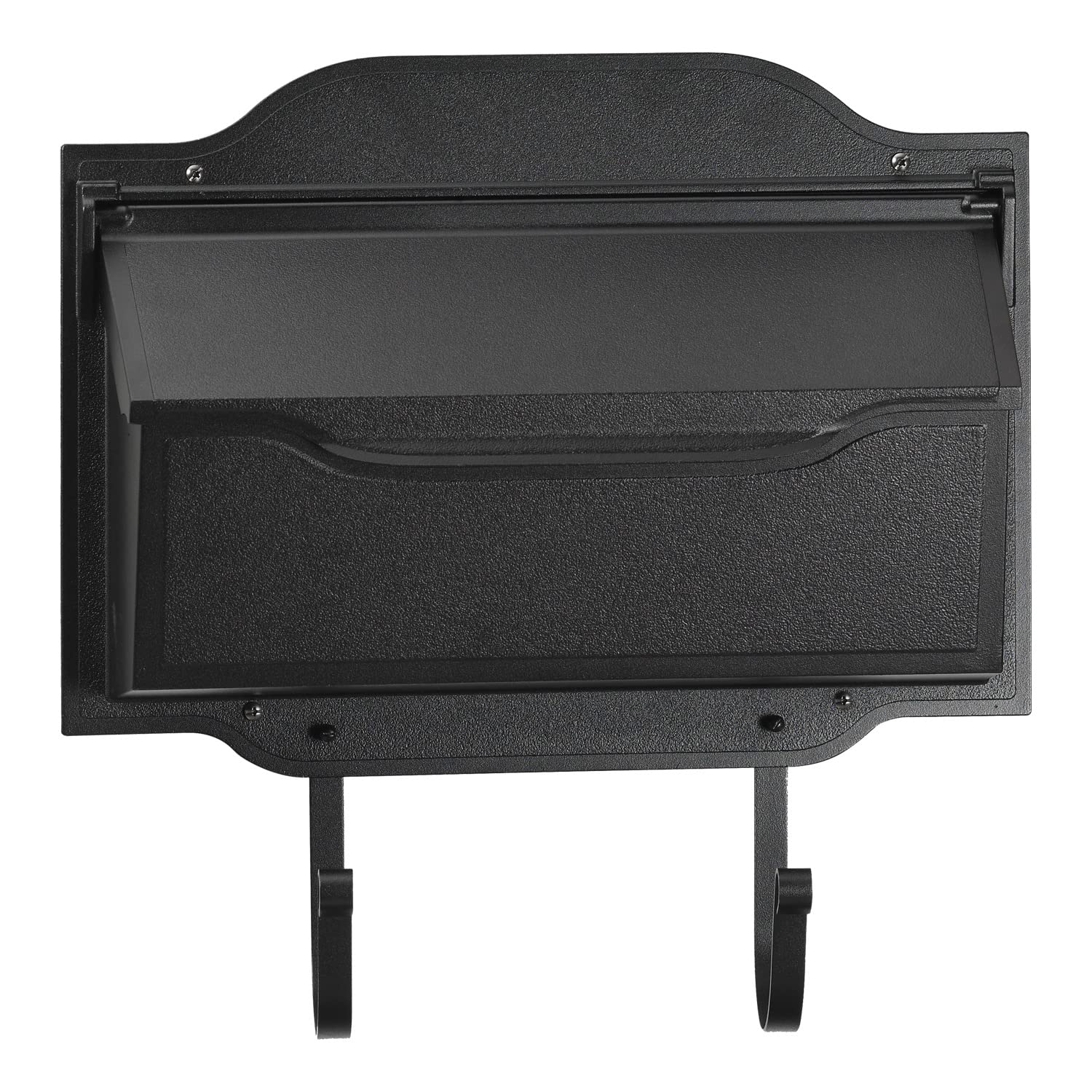 Wall Mount Luxurious Mailbox - Cast Aluminum - Rustproof - Black ...