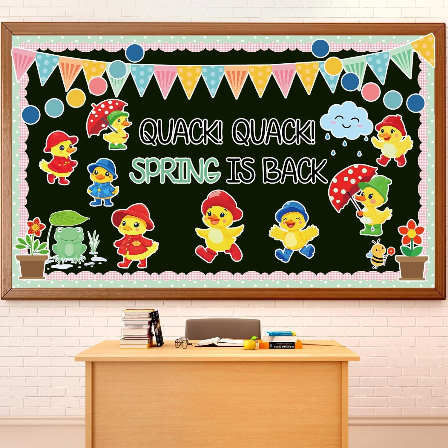 Amazon.com: Justforjoyful Spring Duck Bulletin Board Classroom ...