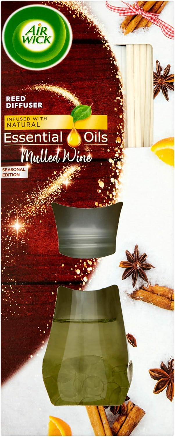 Air Wick Essential Oils Air Freshener, Reed Diffuser, Mulled Wine, 25 ...