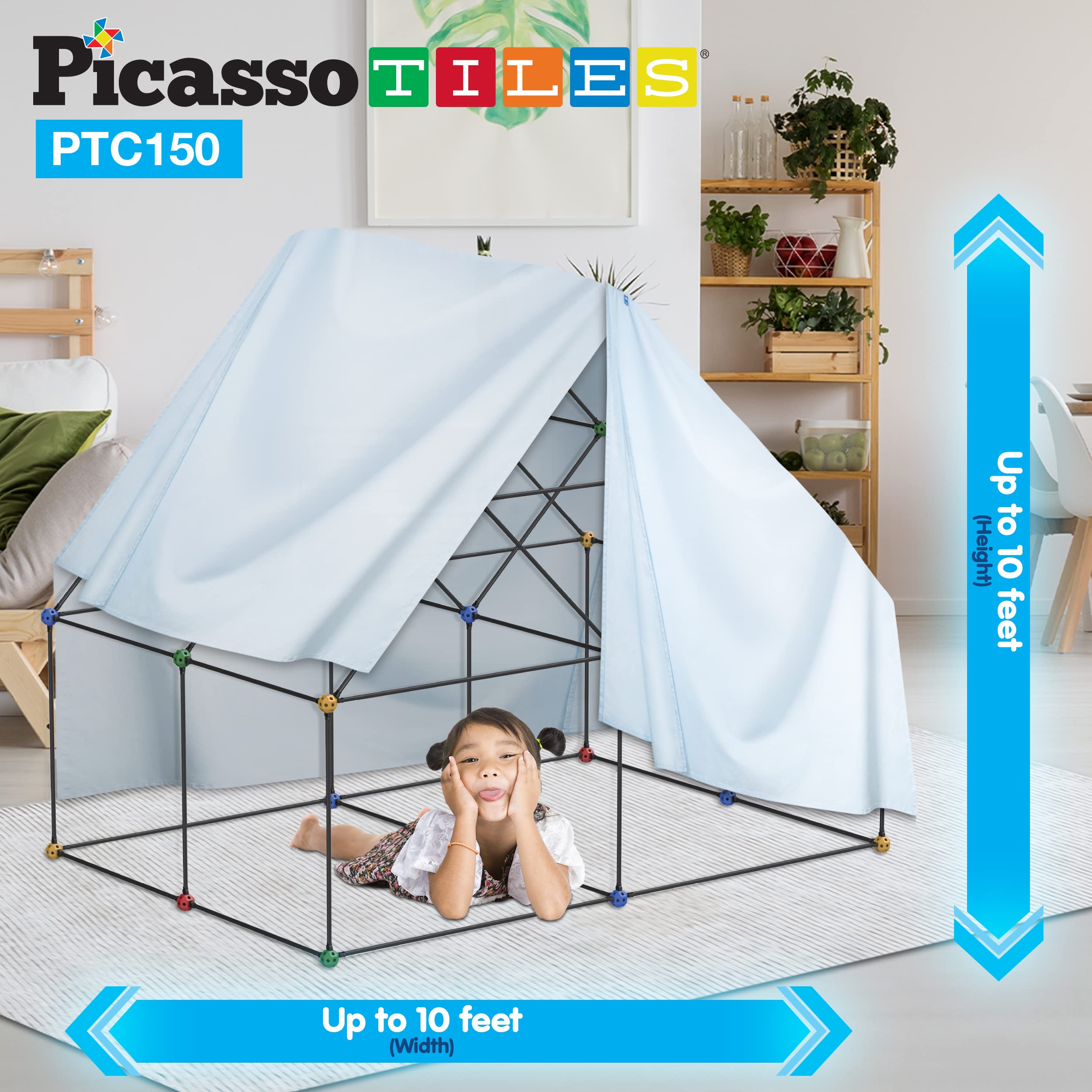 Snapklik.com : Kids Fort Building Kit Playset 150 Piece Indoor And ...