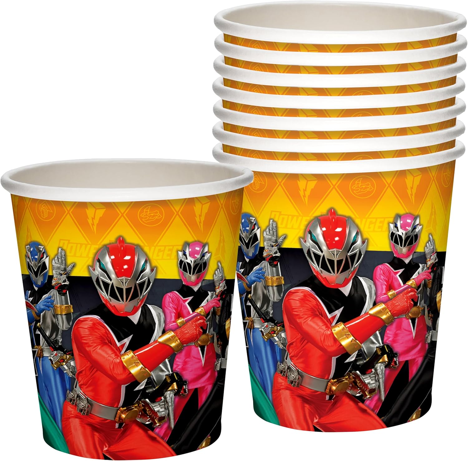 Amazon.com: Treasures Gifted Power Rangers Cups 8ct - 9oz Power Rangers ...