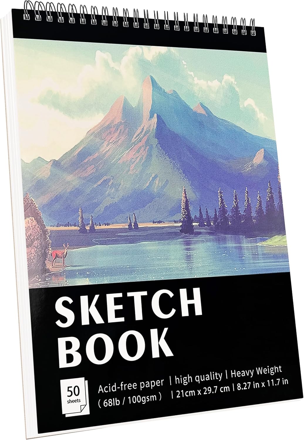 KINSPORY Sketchbook A4, Sketch Pad - 21 x 29.7cm, 100 Pages (50 Sheets ...