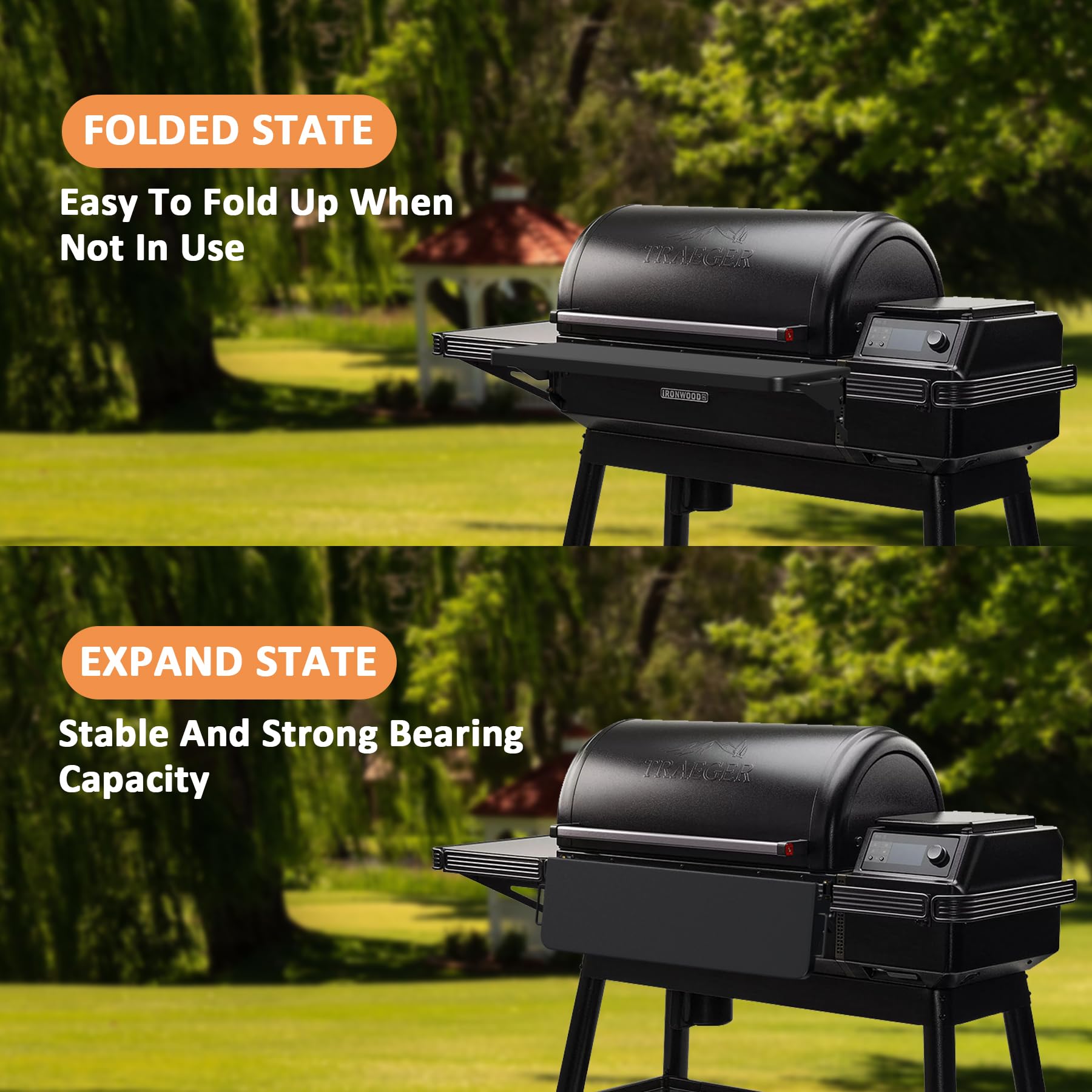 Snapklik.com : AJinTeby Folding Front Shelf For Traeger Grills