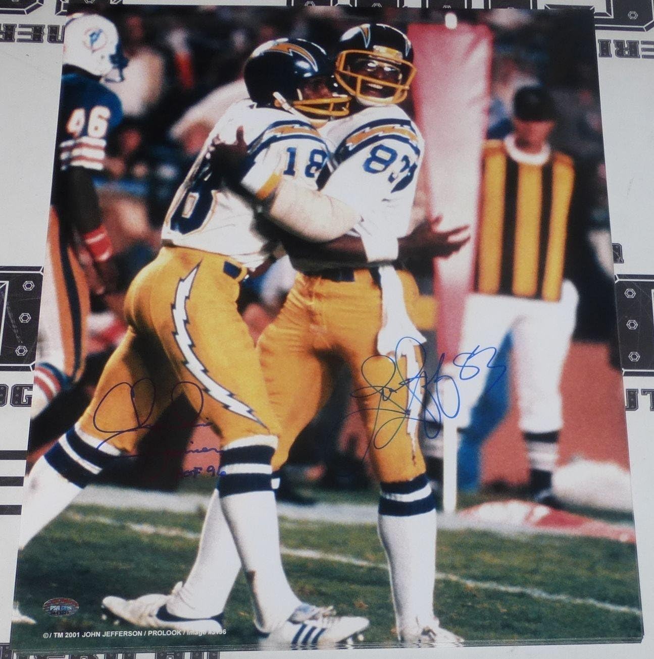John Jefferson Charlie Joiner Signed Chargers 16x20 Photo COA Autograph ...