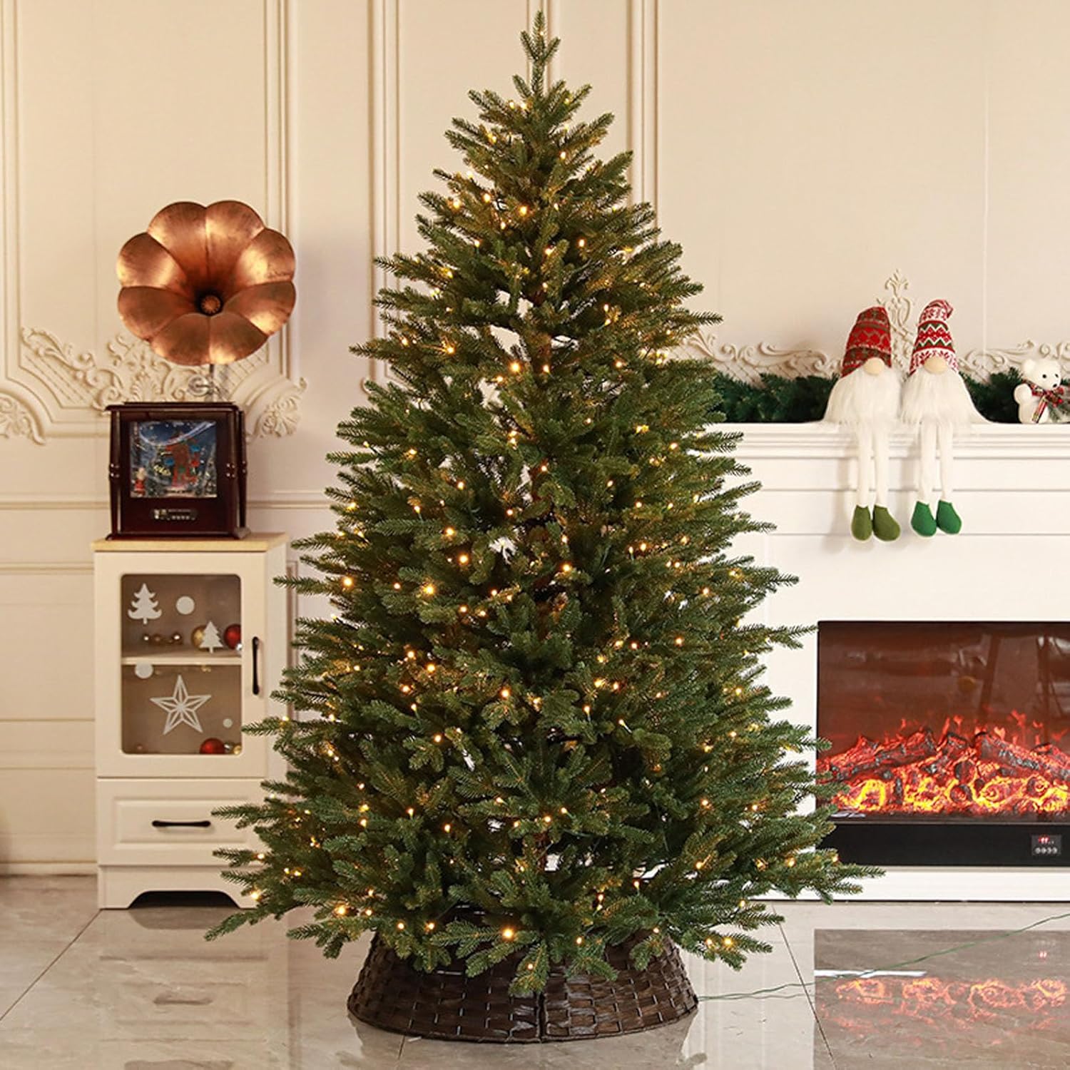 Amazon.com: 8 Ft Premium Spruce Artificial Holiday Christmas Tree for ...