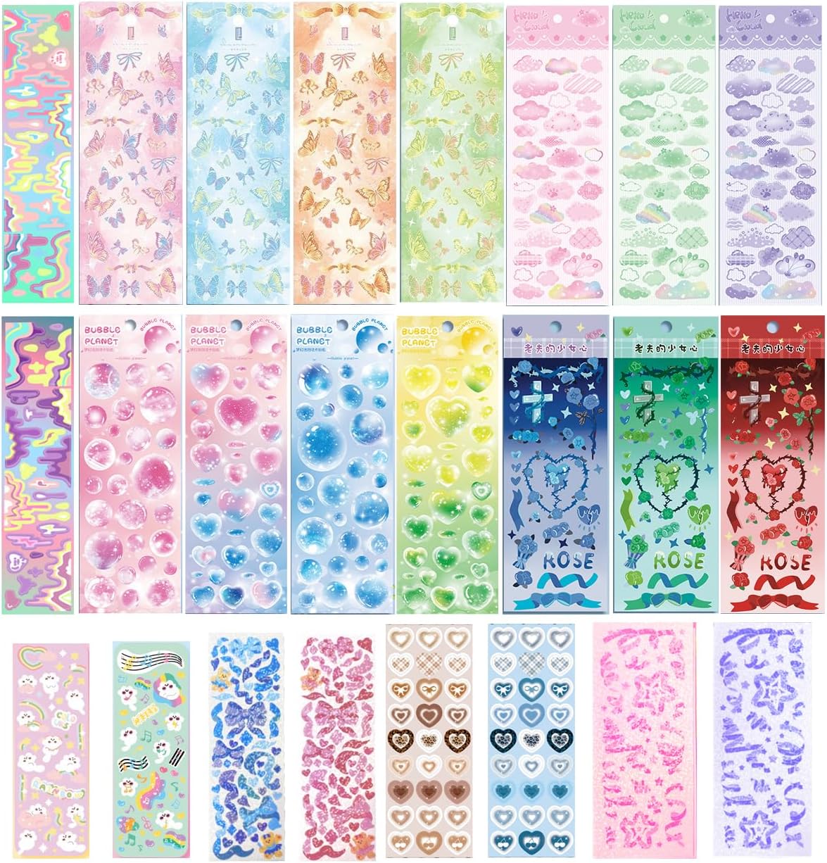 Amazon.com: Korean Stickers Kpop Deco Stickers for Photocard, DANUDON ...