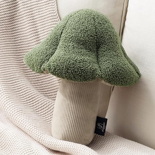 Amazon.com: Phantoscope Mushroom Shaped Throw Pillow, Teddy Fleece Soft ...