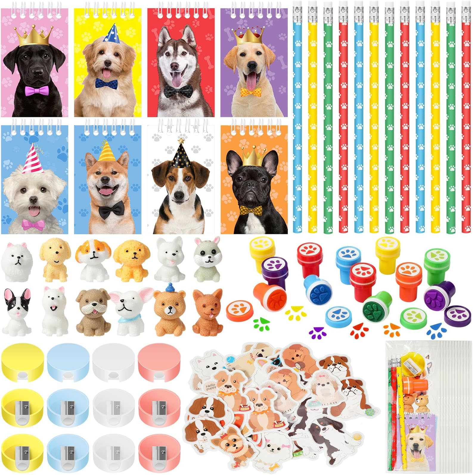 Amazon.com: Weecent 48 Pcs Paw Print Pencil Eraser Sets Colorful Wooden ...