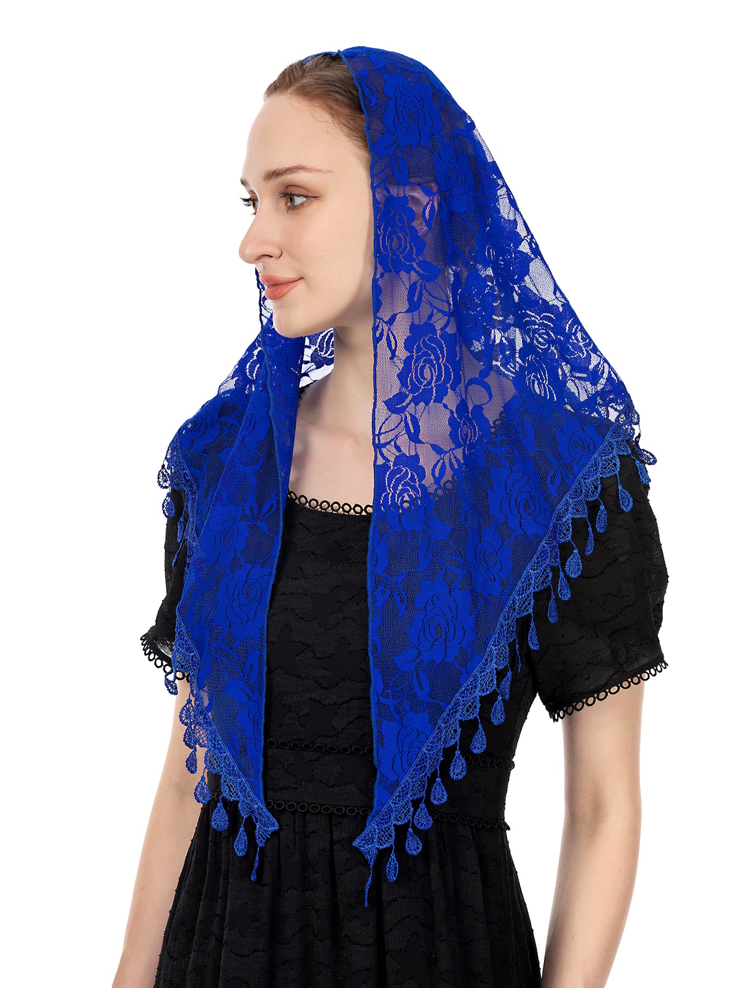 Snapklik.com : Wgior Triangle Chapel Veils For Catholic Mass - Lace ...