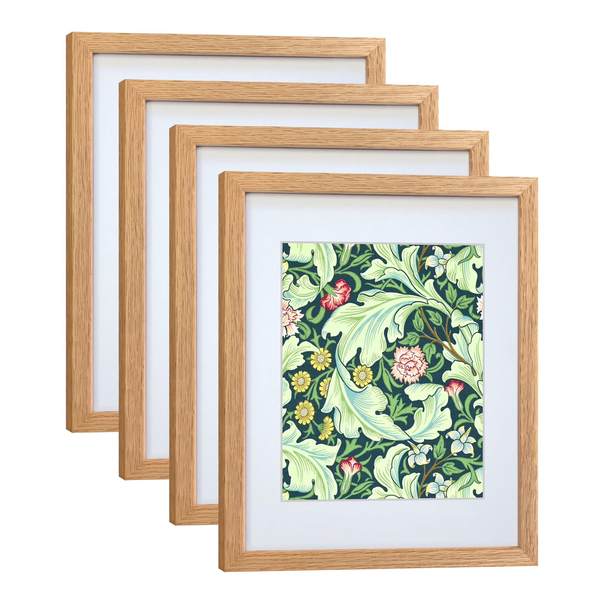 Amazon.com - DEKWINN 11x14 Picture Frame Set of 4 OAK Solid Wood with ...
