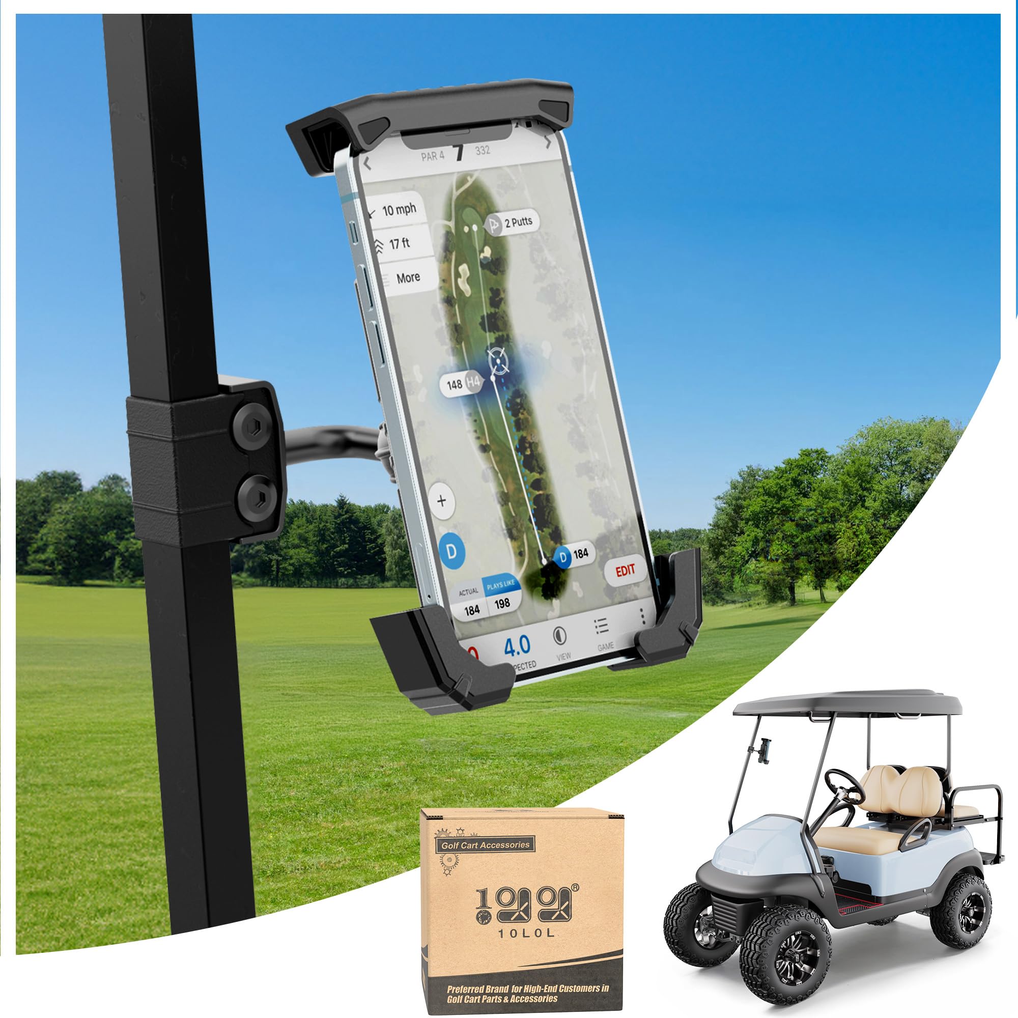 Amazon.com: 10L0L Golf Cart Stable Phone Holder Mount Compatible with ...