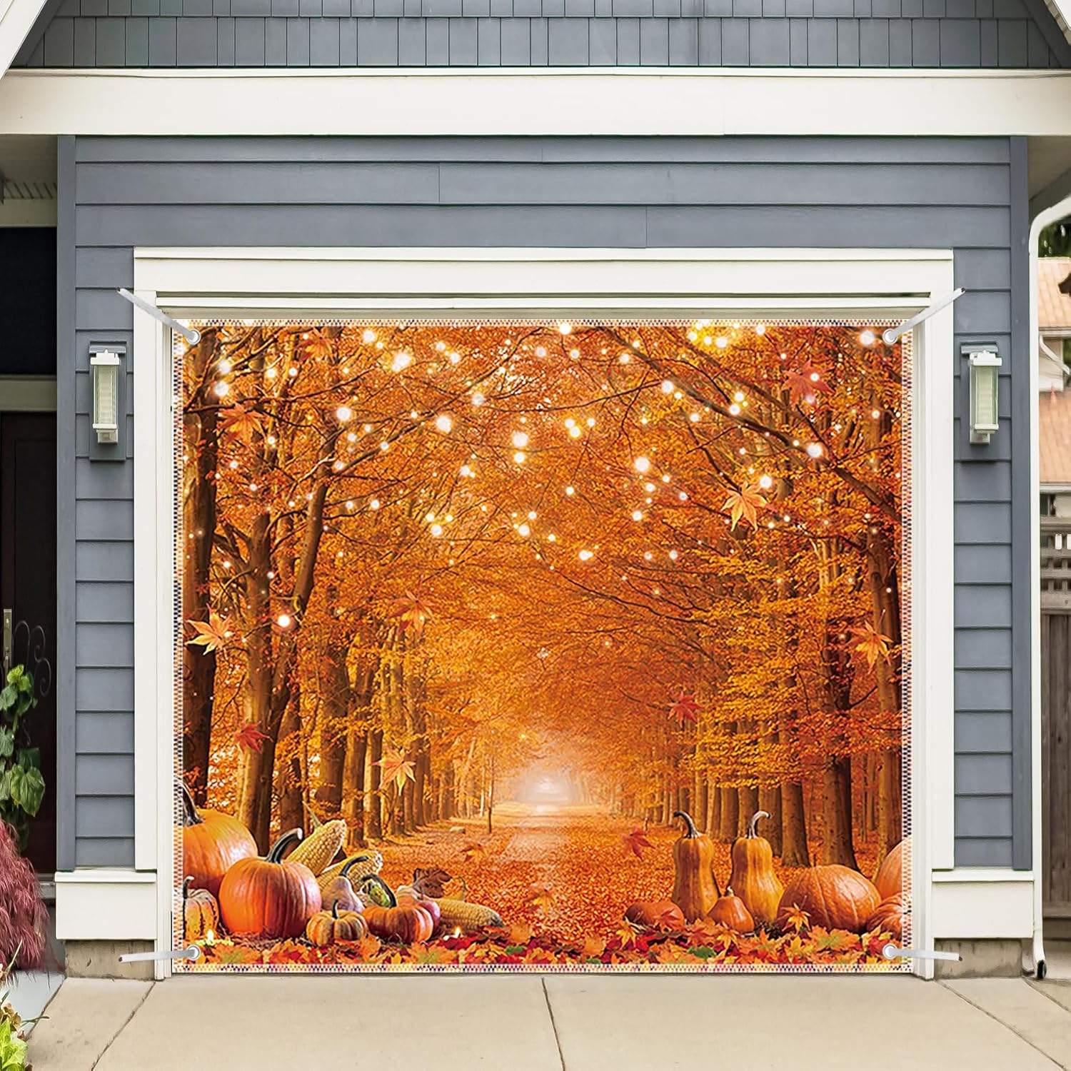 Amazon.com: ZTHMOE 1PC 8x7ft Fall Garage Door Banner Decorations ...
