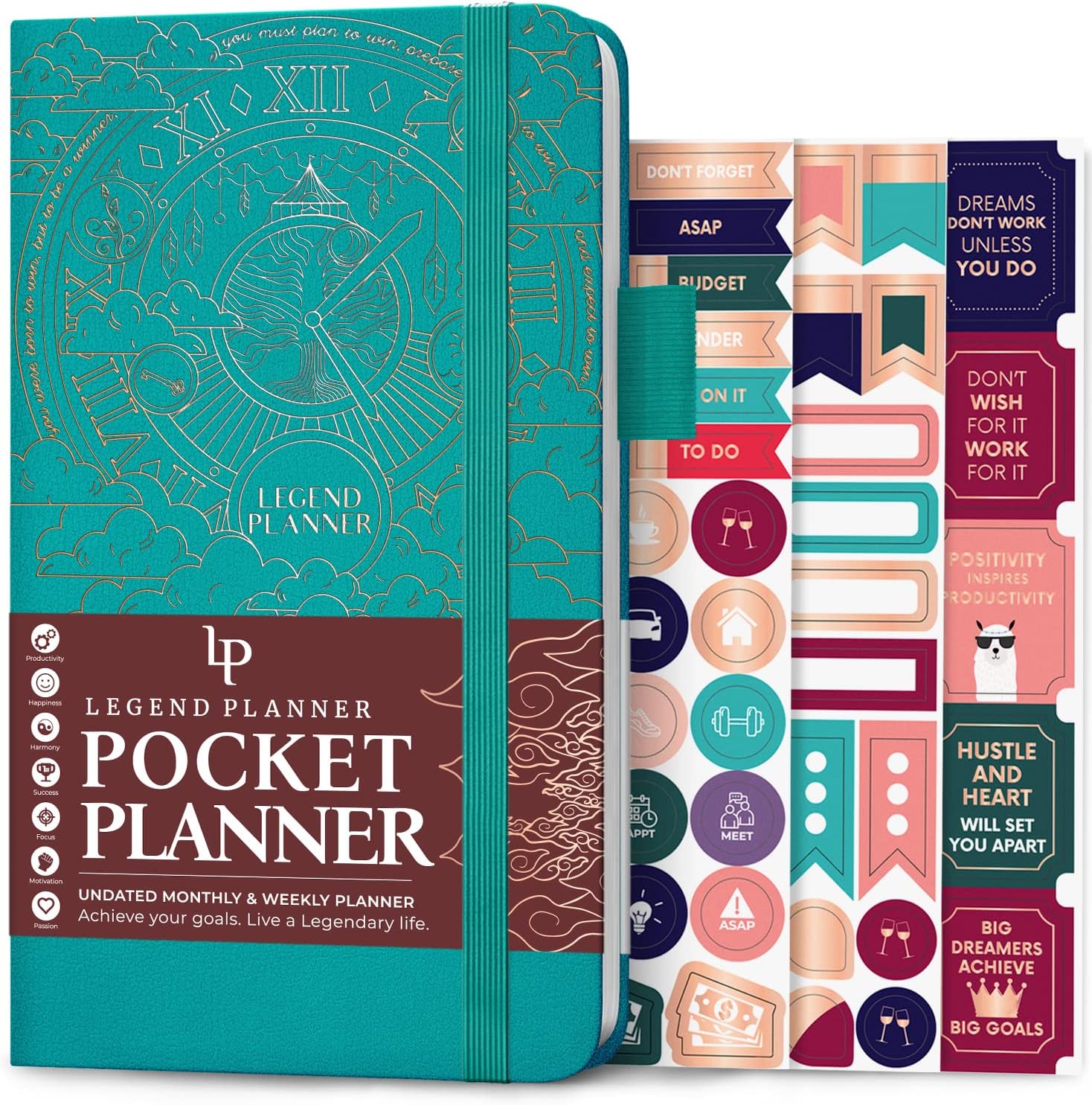 Legend Planner Pocket – Small Undated Monthly & Weekly Goal Journal and ...