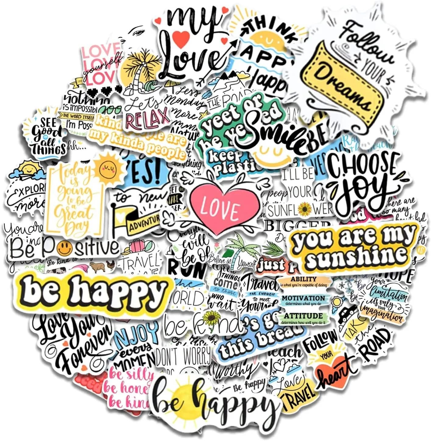Amazon.com: 54Pcs Lose Weight Theme Stickers Pack, Inspirational ...