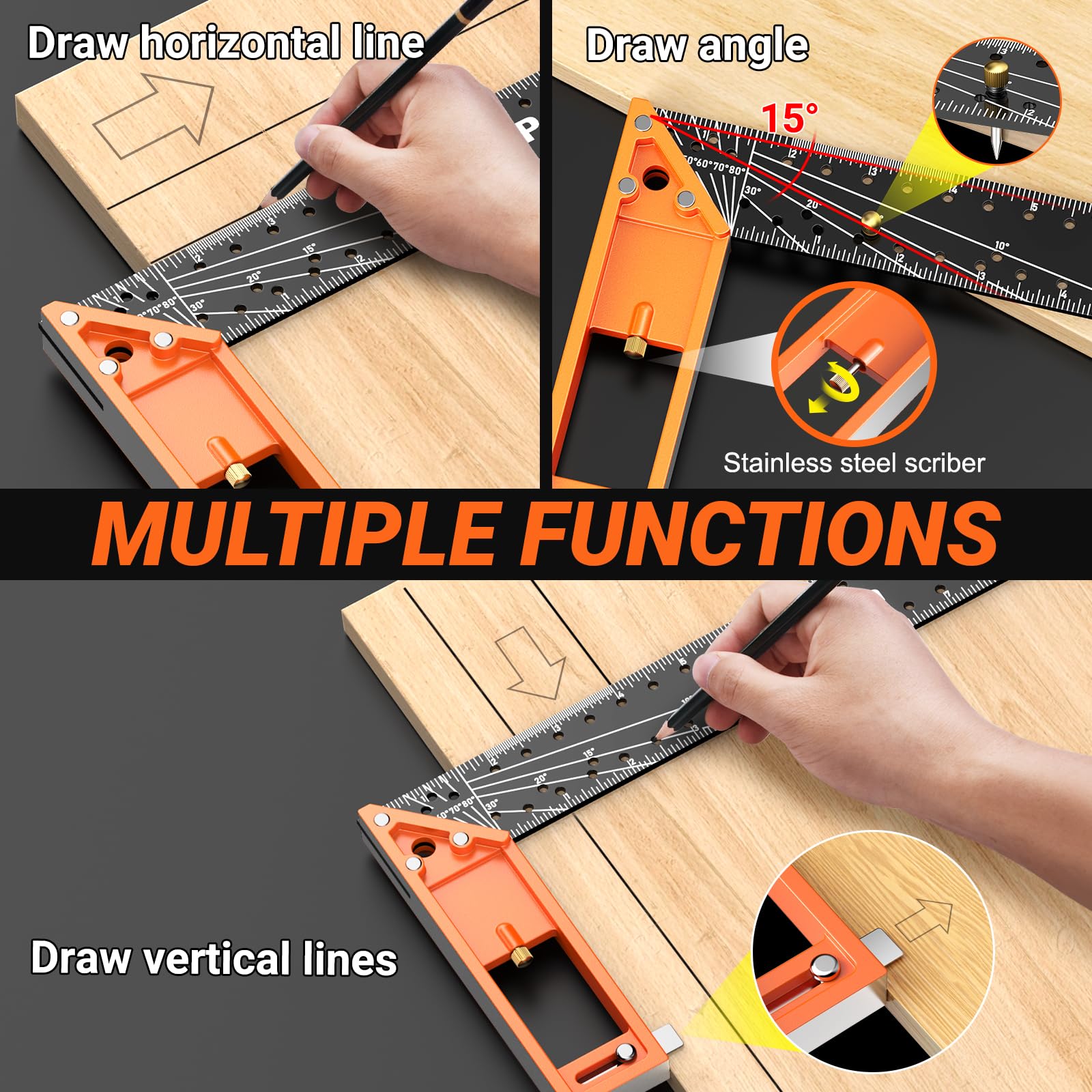 Snapklik.com : Preciva Carpenter Square Set - 7” Rafter Square And 12 ...