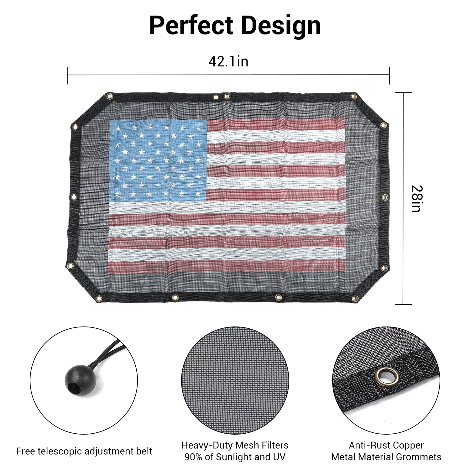 Snapklik.com : For Jeep JK Sunshade Mesh Sun Shade Bikini Top Roof ...