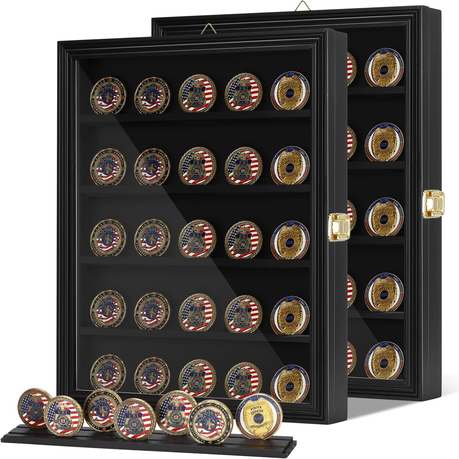 Amazon.com - 2 Pcs Challenge Coin Display Case Medals Coin Holder with ...
