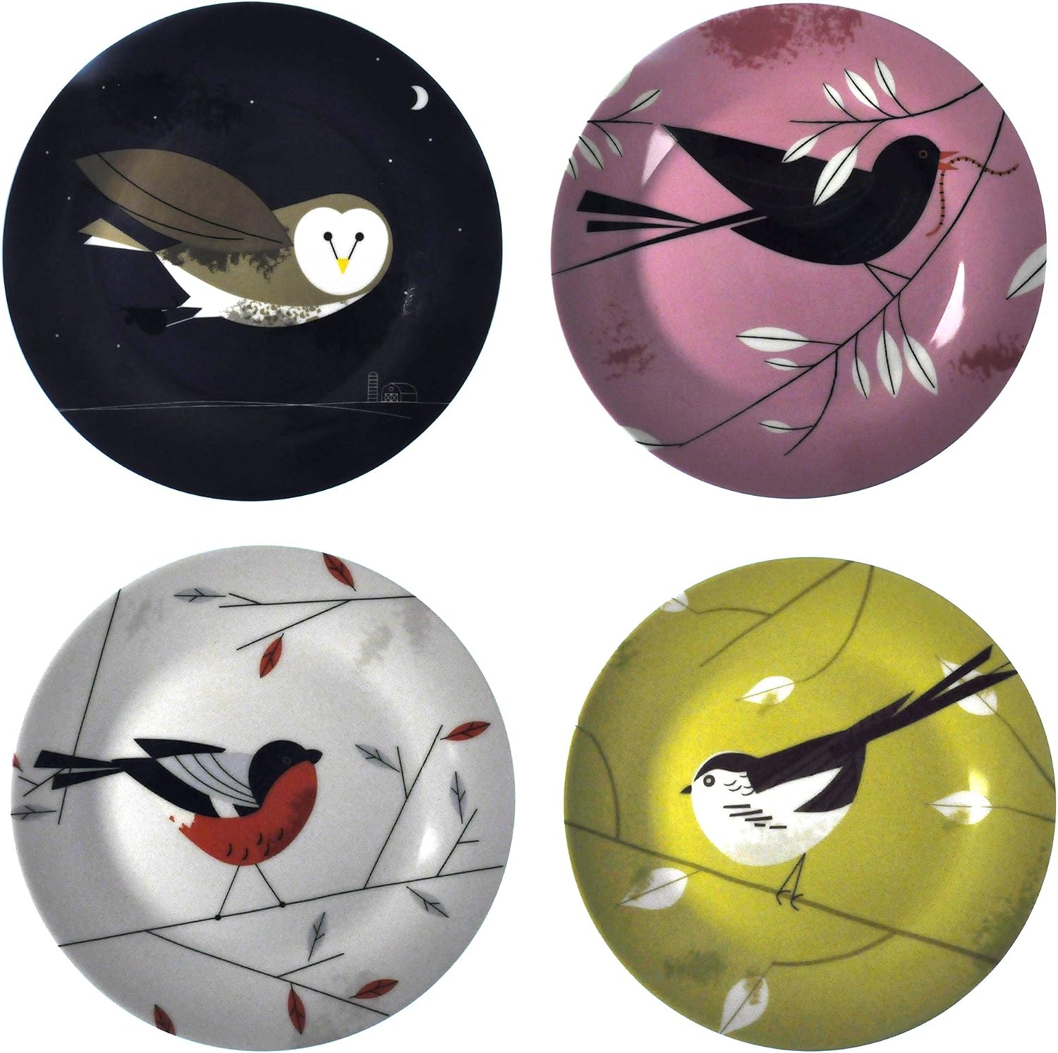 Amazon.com | Magpie Birdy II Set of 4 Side Plates: Plates