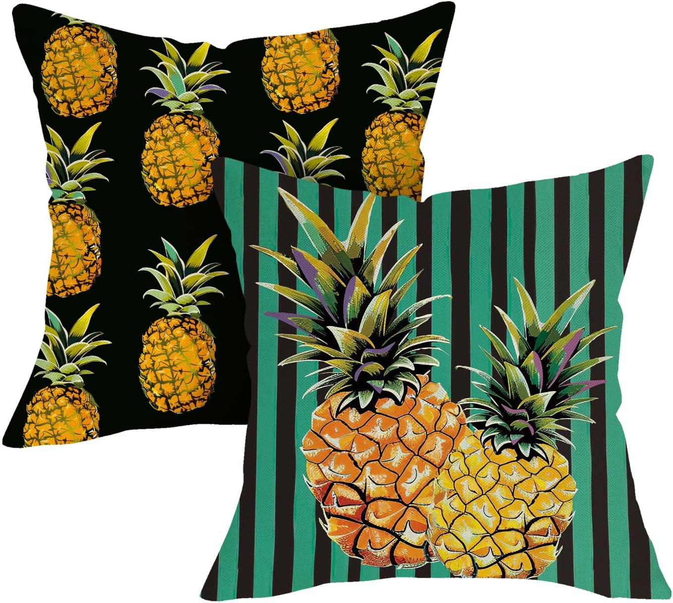 Amazon.com: Fjfz Vintage Pineapple Decorative Throw Pillow Covers 18 x ...