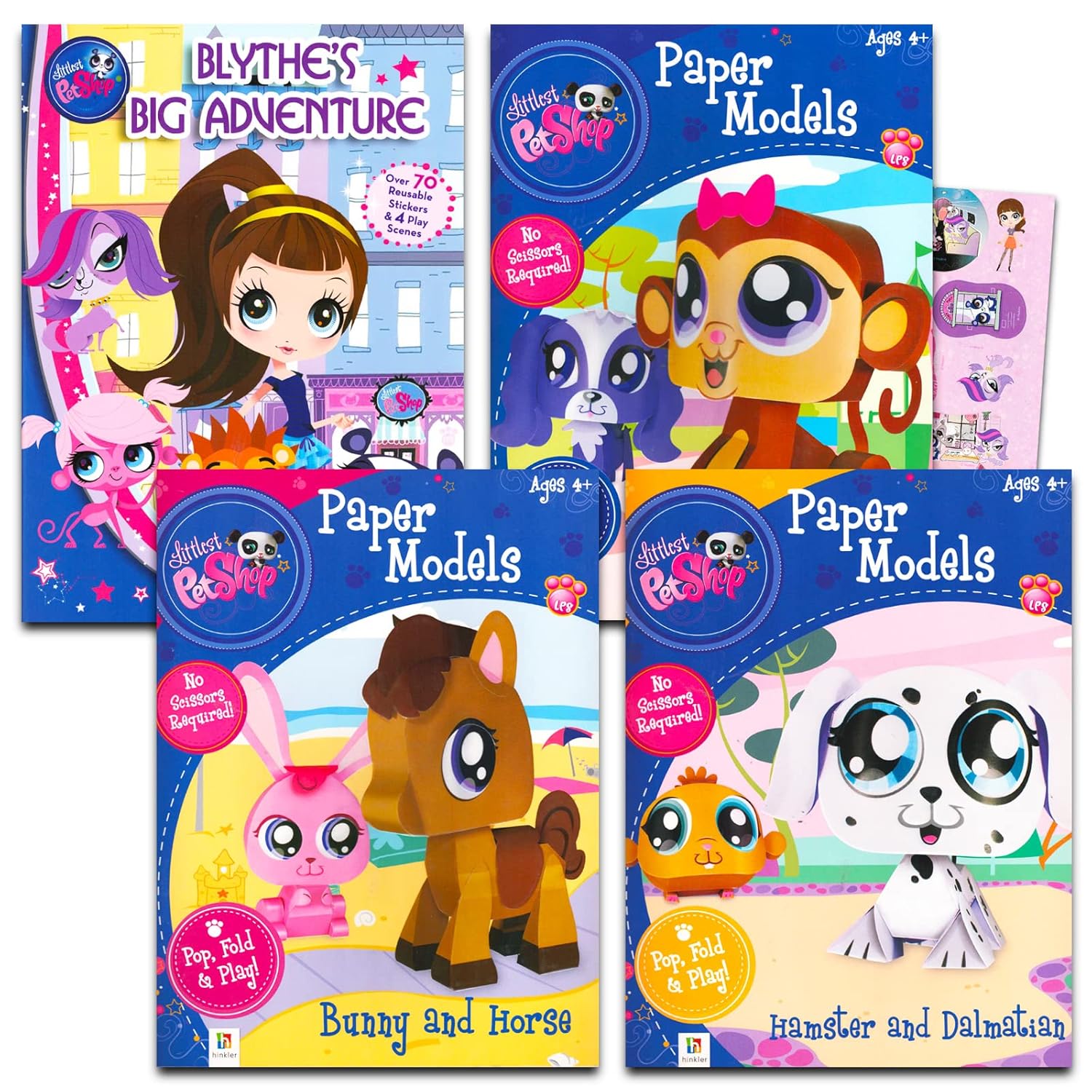 Littlest Pet Shop Paper Dolls Party Favors ~ Bundle with 4 Littlest Pet ...