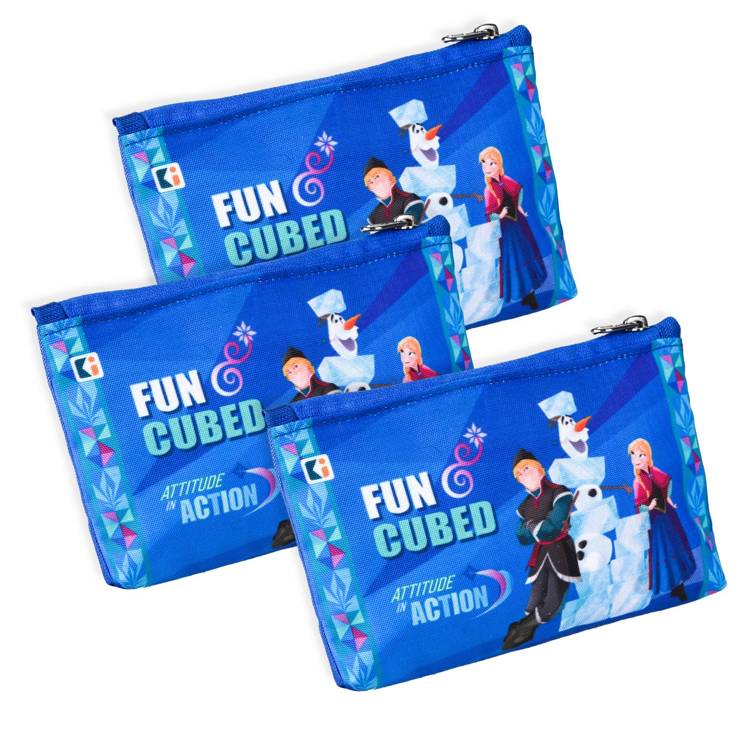 Kuber Industries Pack of 3 Pencil Pouch | Square Stationary Pouch | Pen ...