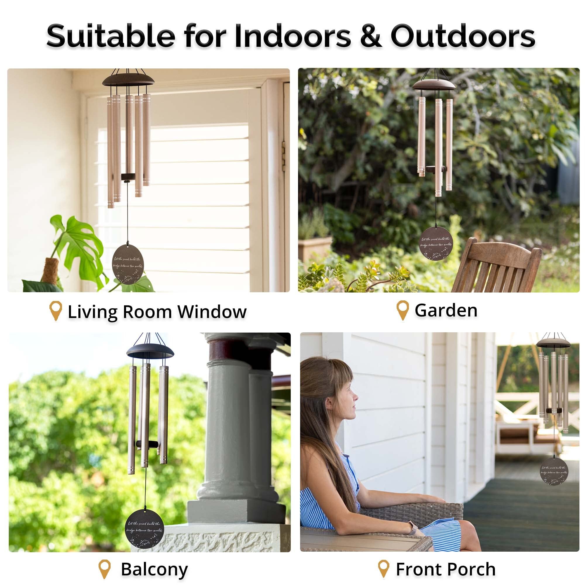 Beautiful Balcony Quotes Sympathy Wind Chimes For Outside Or Inside