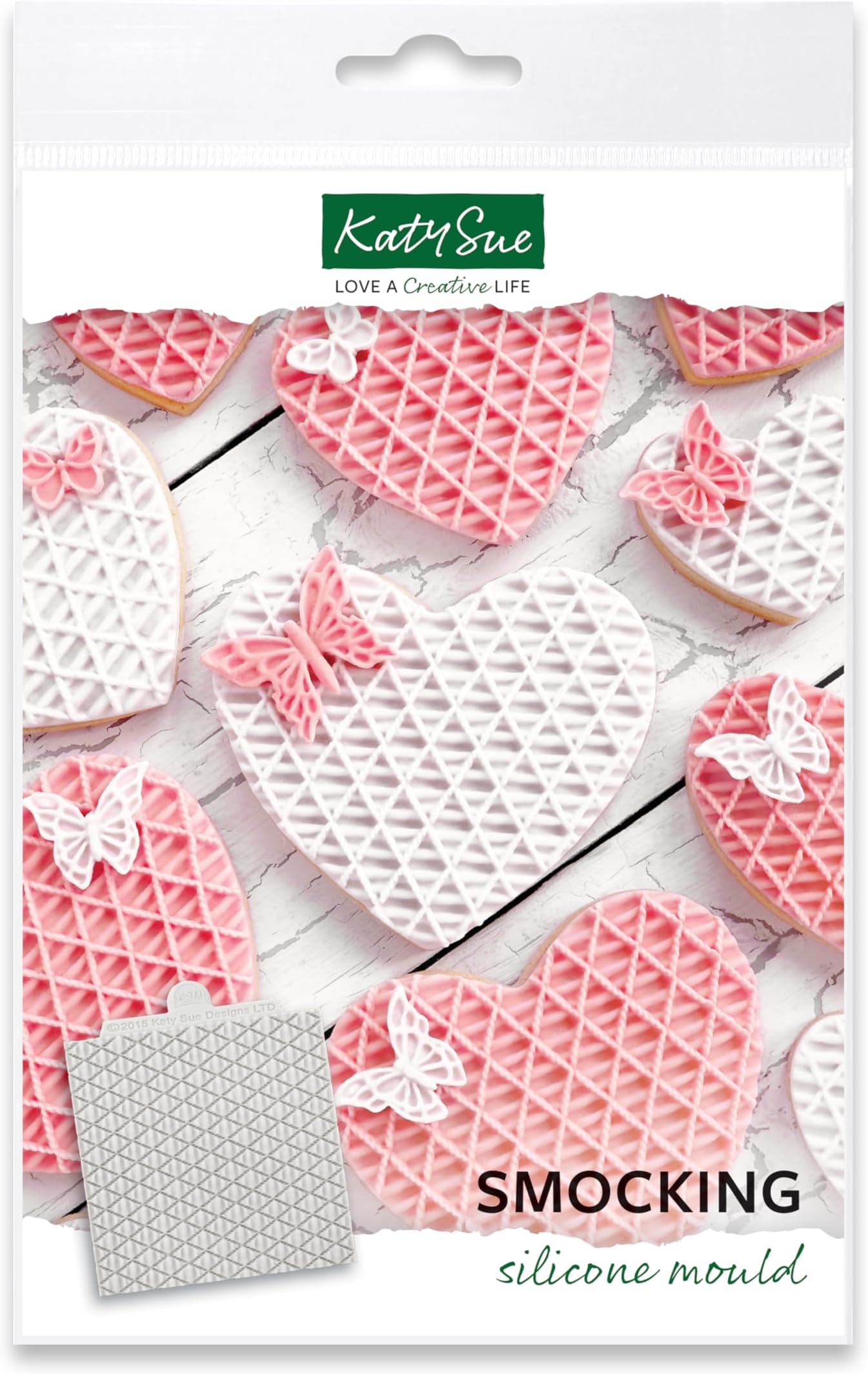Amazon.com: Katy Sue Smocking Silicone Mold for Cake, Cookie Decorating ...