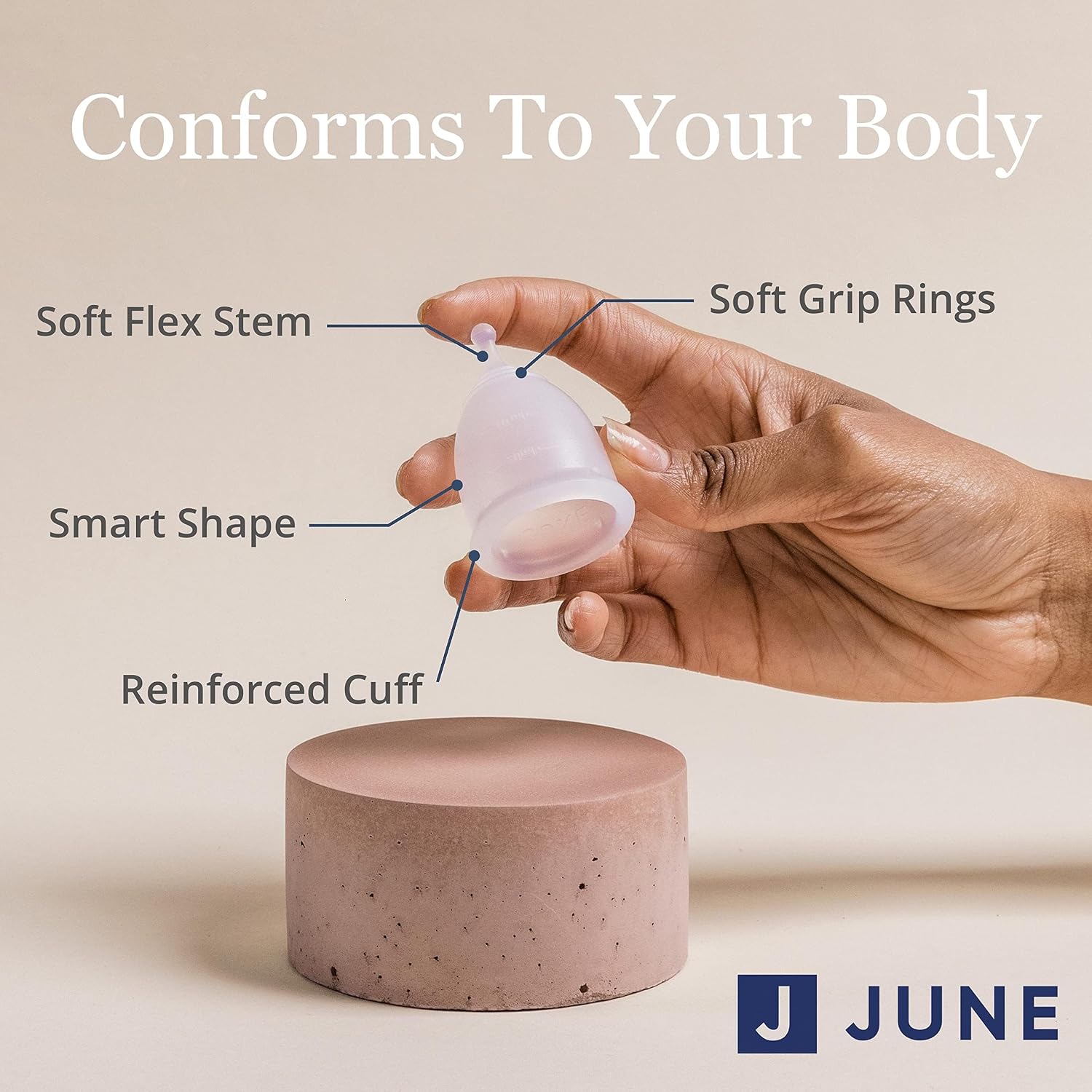 Copa Menstrual June - Suave (Roxa, Grande (1 Unidade)) - Vitaminer Shop