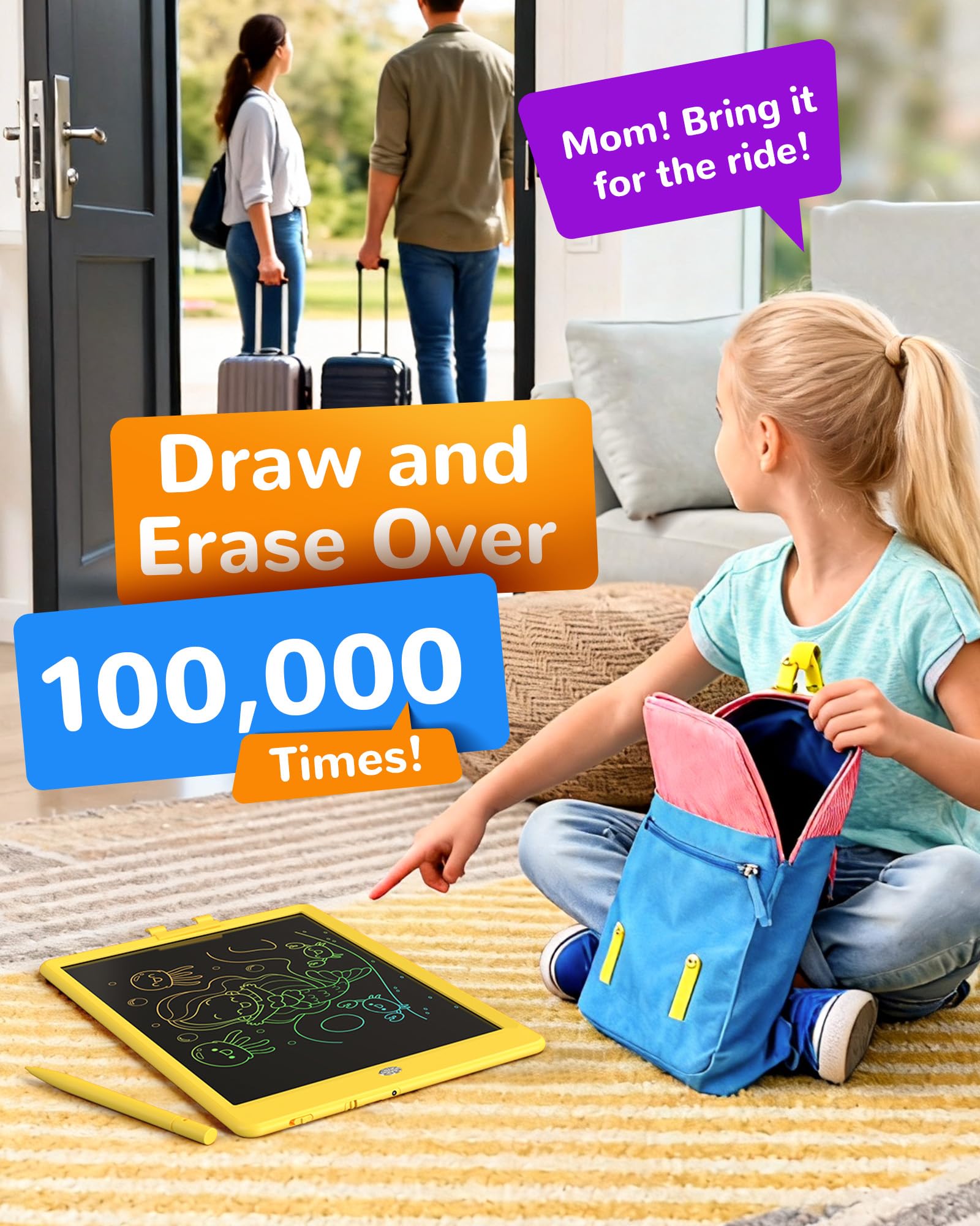 Snapklik.com : LCD Writing Tablet, 10 Inch Colorful Doodle Board ...