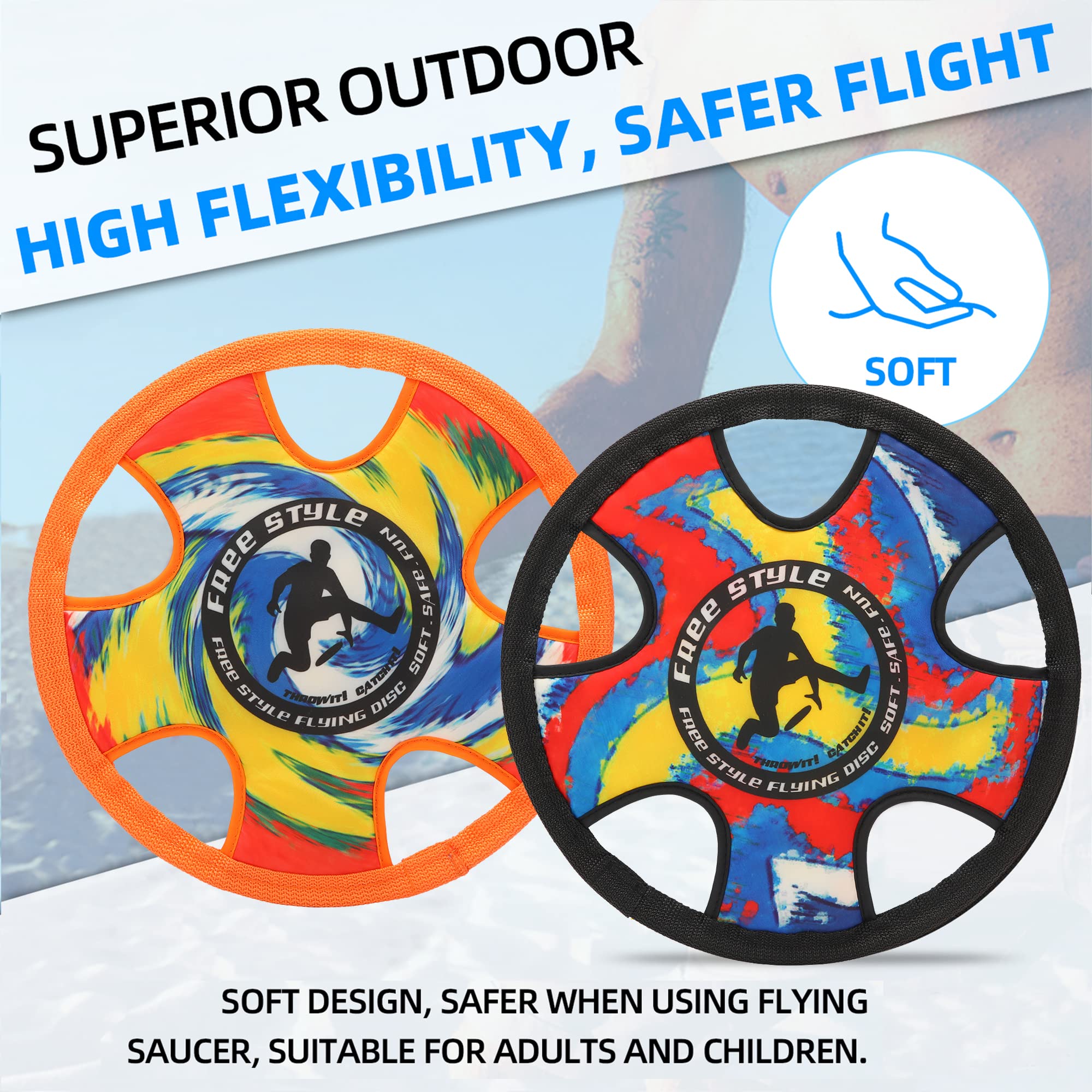 Snapklik.com : TurnWay Outdoor Two Soft Frisbee Throwing Disc, Flying ...