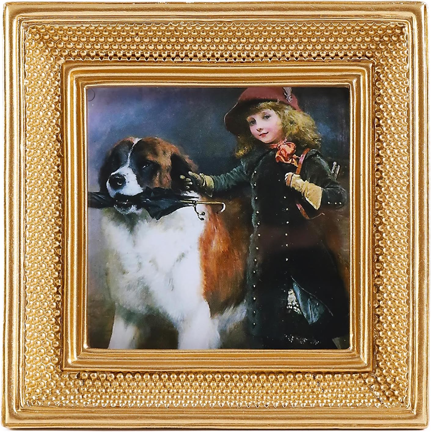 Amazon.com - Kangce Gold Vintage Picture Frames 3x3 Mini Square Antique ...