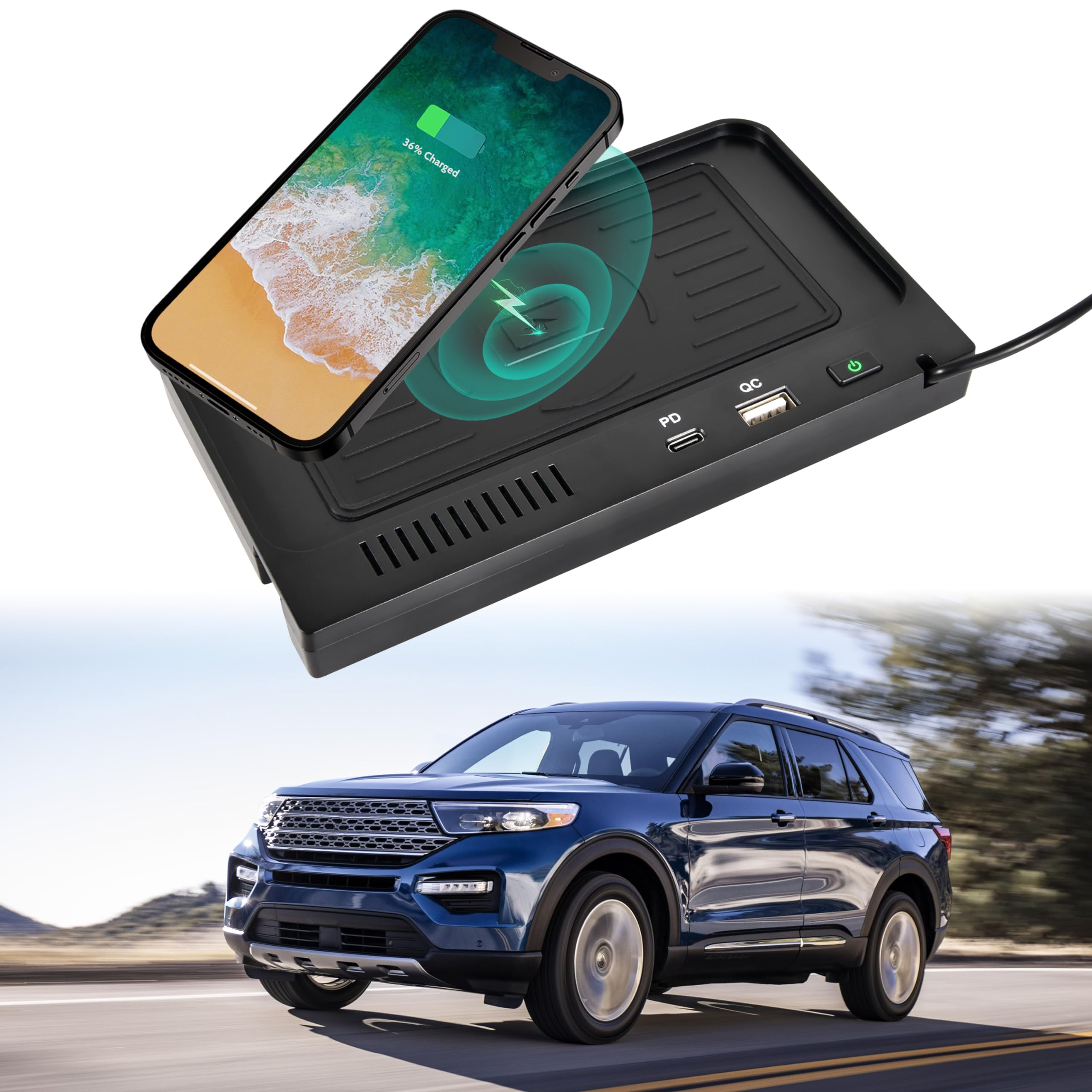 Amazon.com: KEWISAUTO Wireless Charger for 2020-2024 Ford Explorer, USB ...