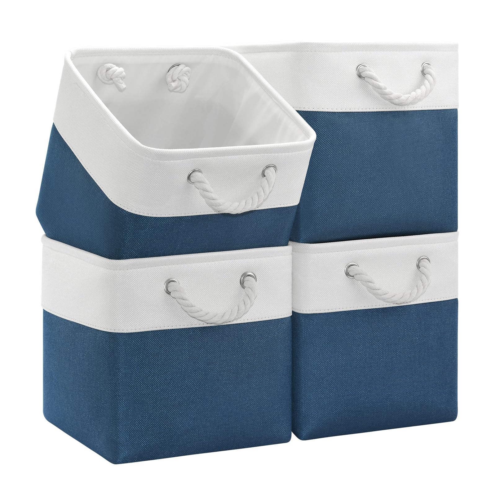 Amazon.com: Patvingot 11x11 Cube Storage Bins,4 Pack Foldable Fabric ...