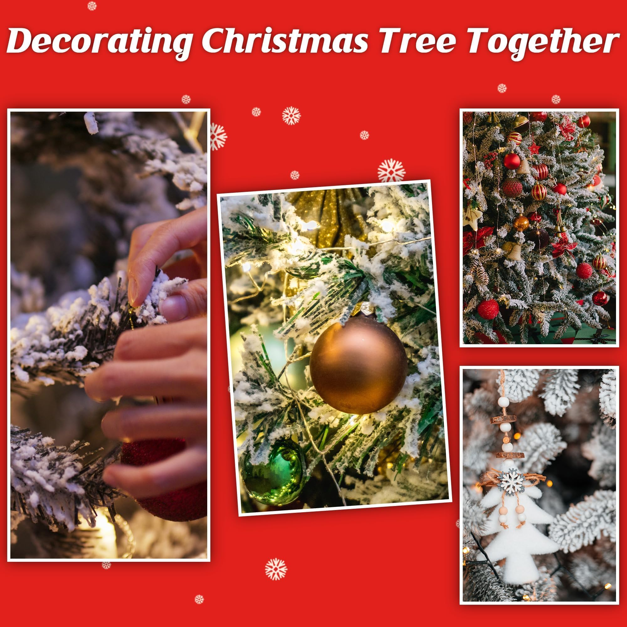 Snapklik.com : Snow Flocking Powder, 4 Lbs Self-Adhesive Snow Flock For ...
