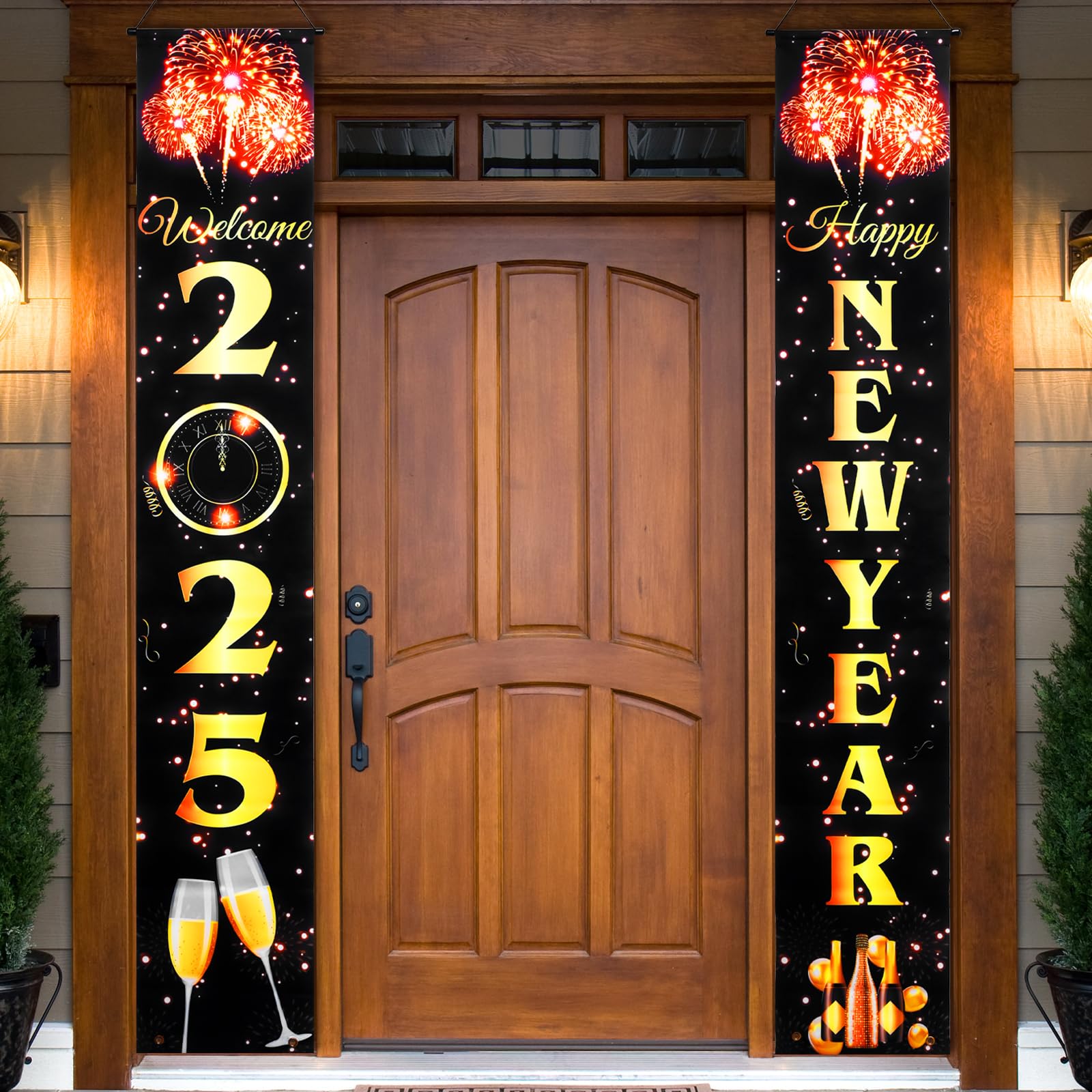 Amazon.com: Mega-L XtraLarge Happy New Year 2025 Banner - 72x12 Inch ...