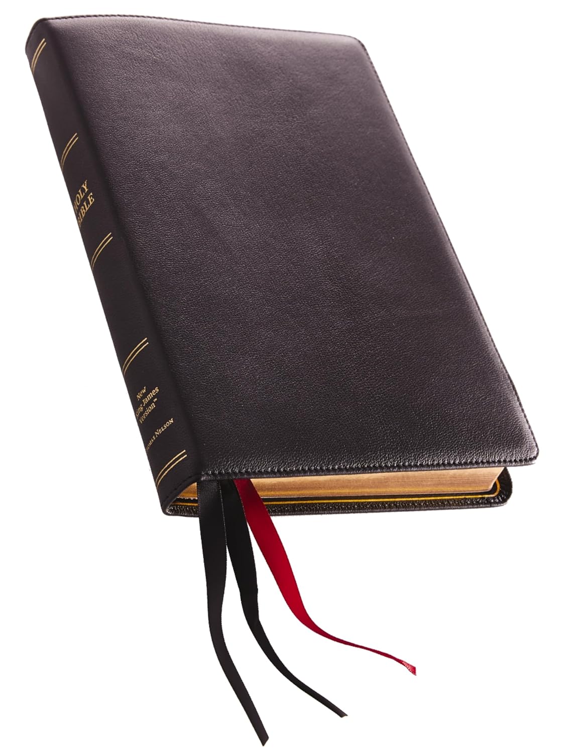 NKJV, Thinline Reference Bible, Large Print, Premium Goatskin Leather ...