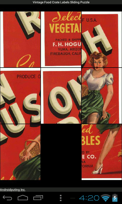 Vintage Fruit And Vegetable Food Crate Labels Sliding Puzzle:Amazon.com ...