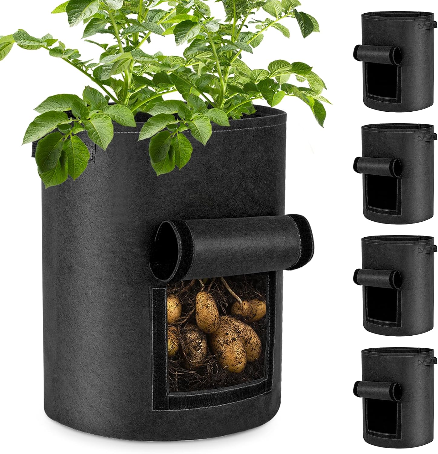 Amazon.com : GreatBuddy 4-Pack Potato Grow Bags, 10 Gallon Thick Fabric ...
